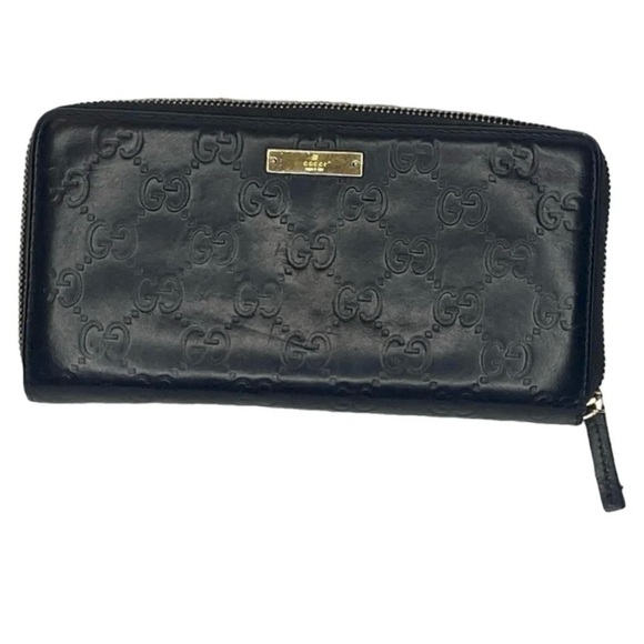 Gucci | Accessories | Gucci Black Embossed Wallet | Poshmark